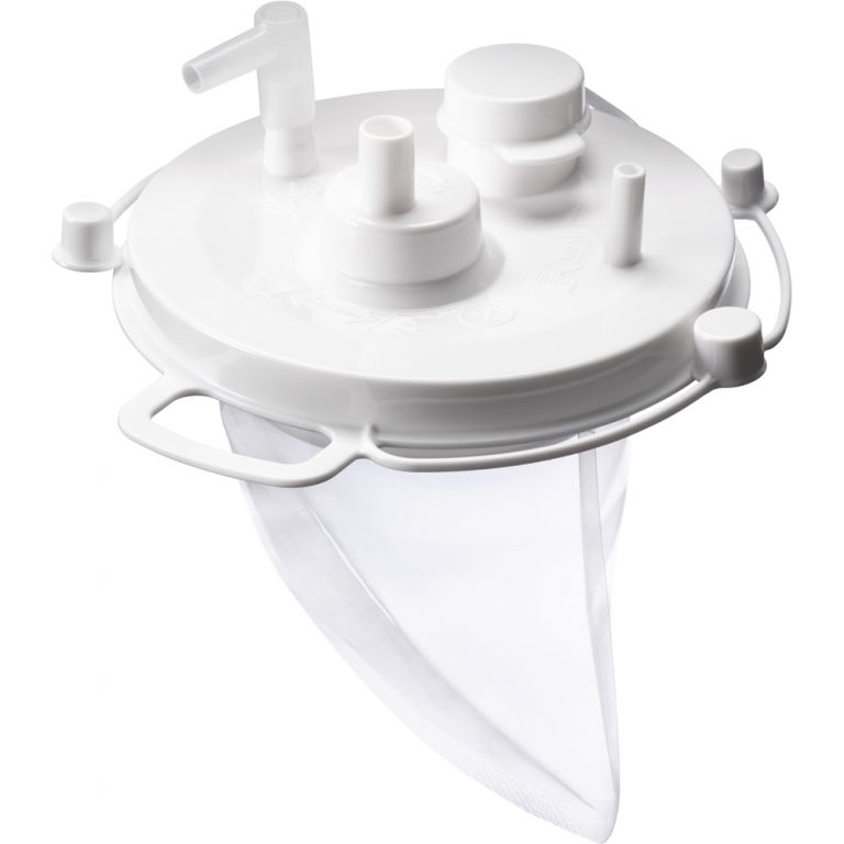Suction Canisters: 1000cc Suction Liner, White Lid