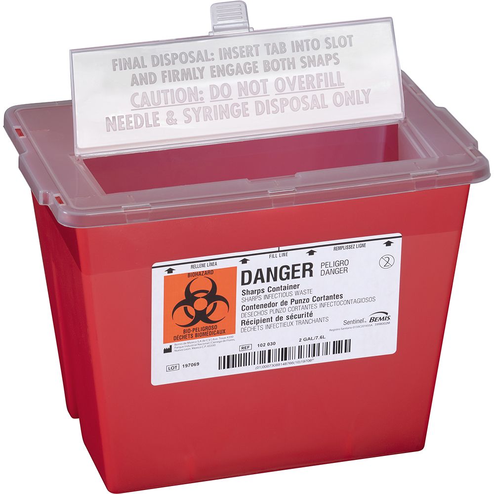 Waste Containers: 2-Gallon Sharps Container