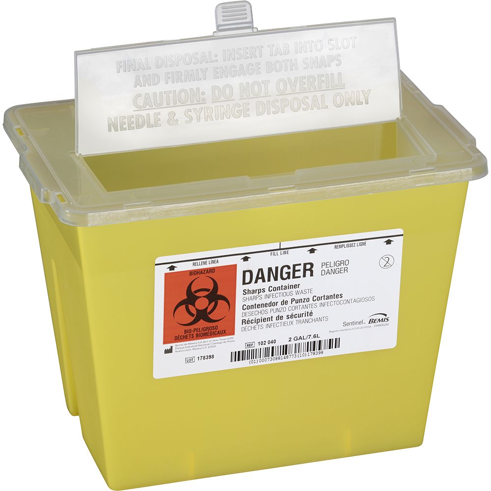 Waste Containers: 2-Gallon Sharps Container