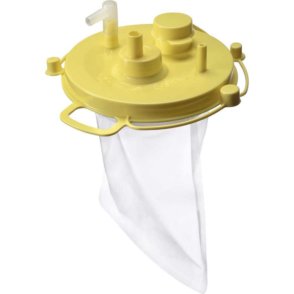 Suction Canisters: 1500cc Suction Liner, Yellow Lid