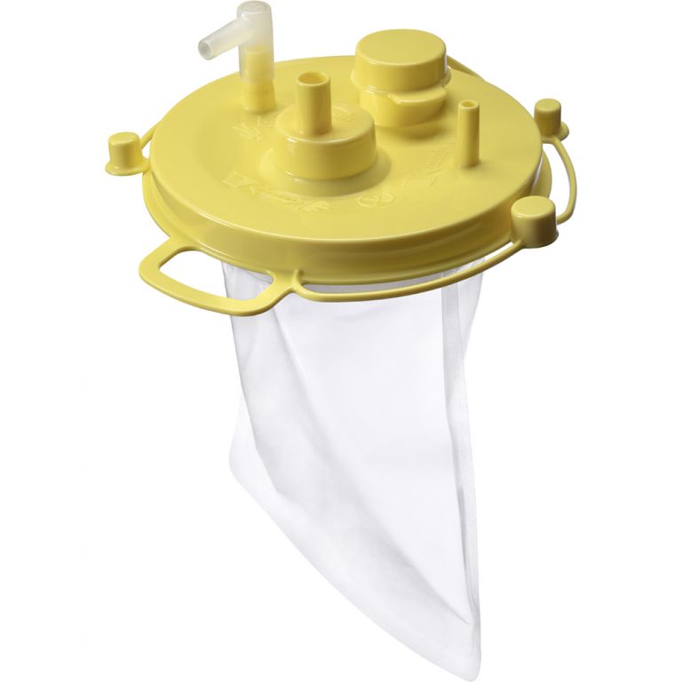 Suction Canisters: 1500cc Suction Liner, Yellow Lid