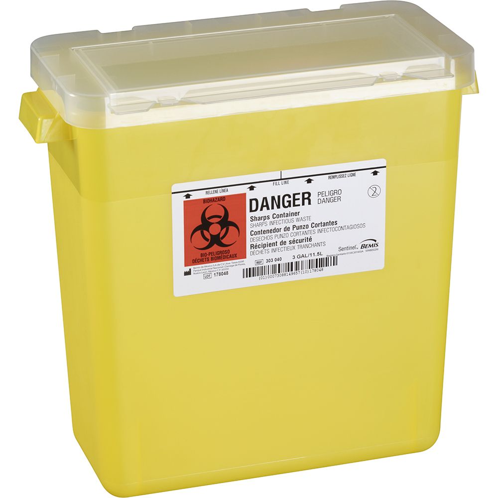 Waste Containers: 3-Gallon Sharps Container
